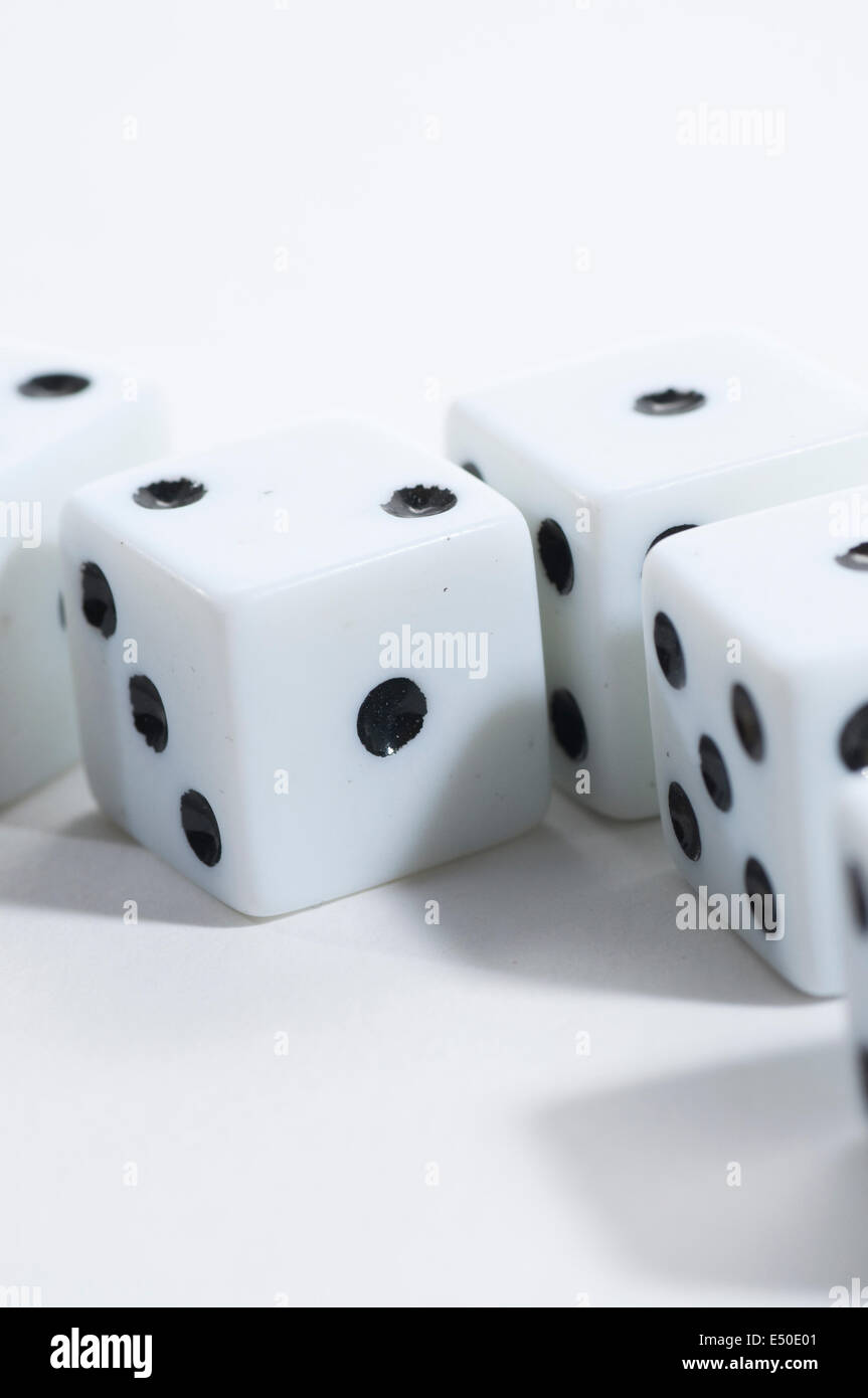 Dice picture over white background with details Stock Photo - Alamy