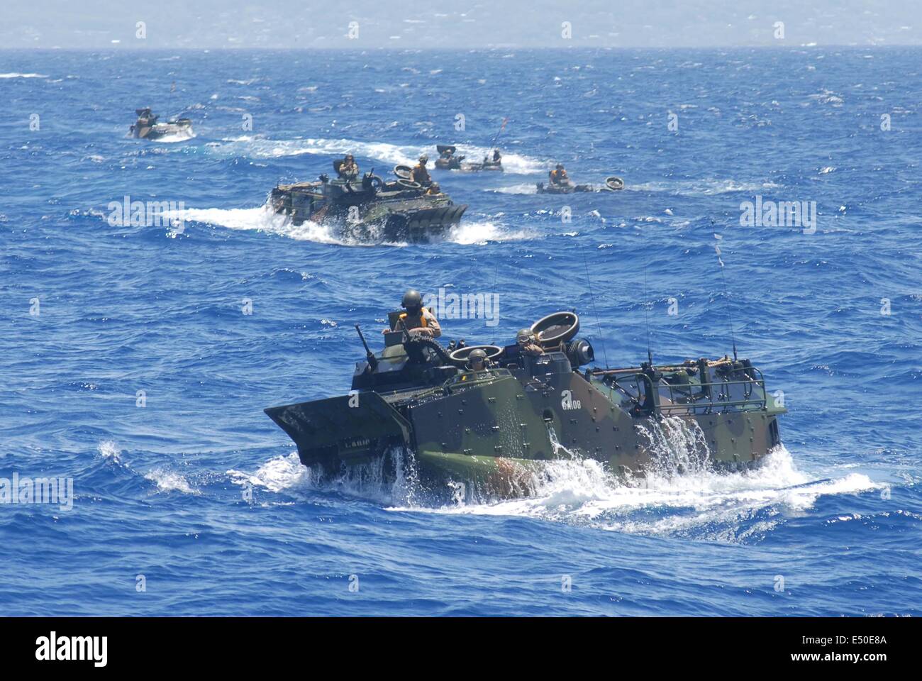 Kaneohe Bay, Hi. 10th July, 2014. JULY 18: Amphibious Assault Vehicles ...