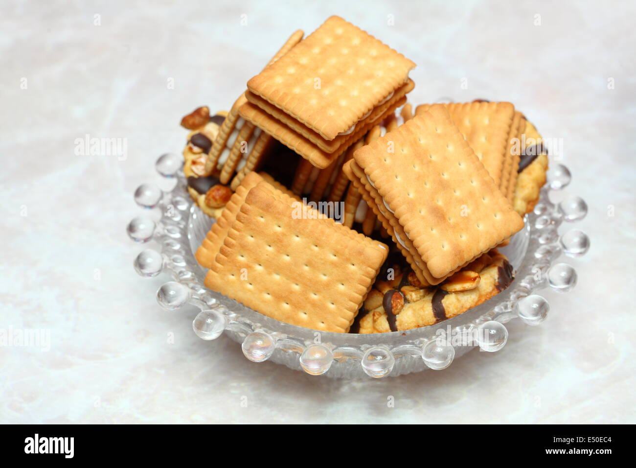 Closeup cookie biscuits on the table Stock Photo - Alamy