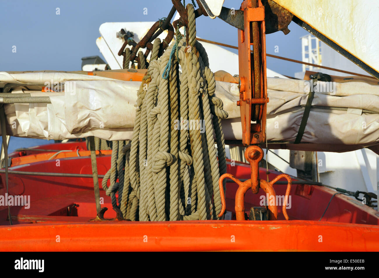 Blue lifeboat High Resolution Stock Photography and Images - Alamy