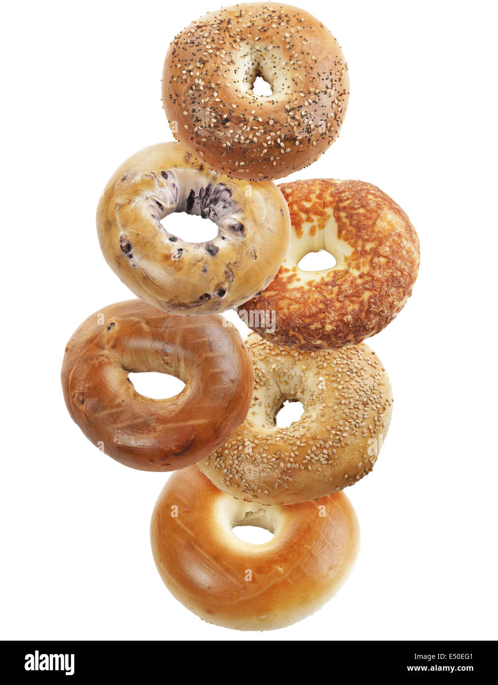 Bagels Isolated On White Background Stock Photo - Alamy