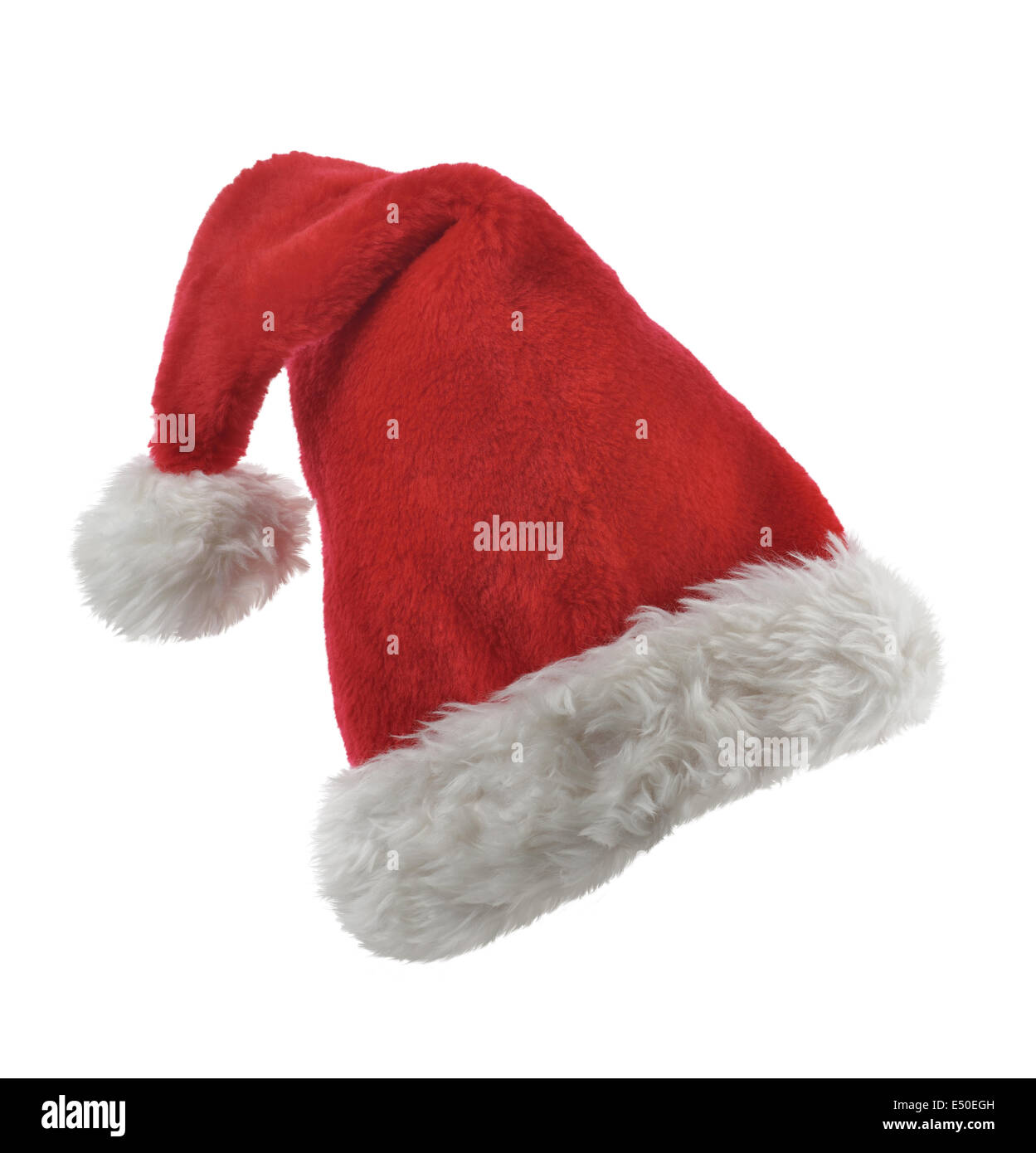 Santa Claus Red Hat Isolated On White Stock Photo - Alamy