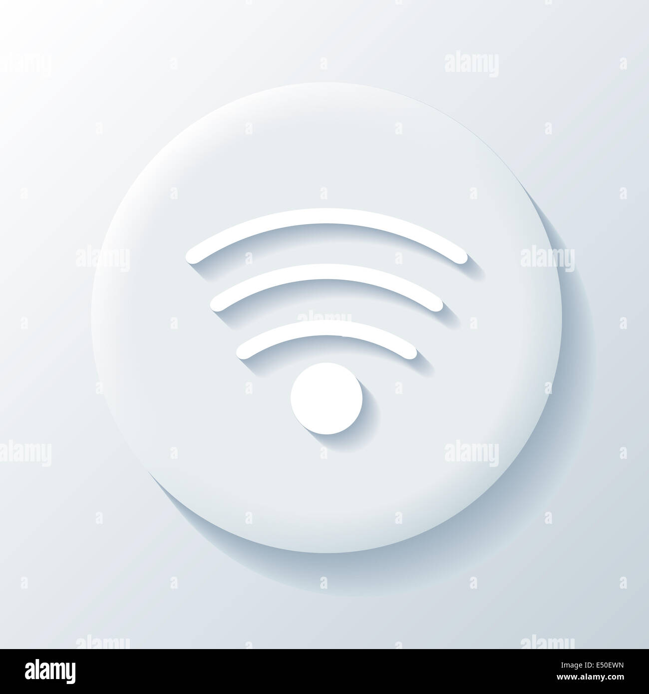 Wi-fi 3D Paper Icon Stock Photo - Alamy