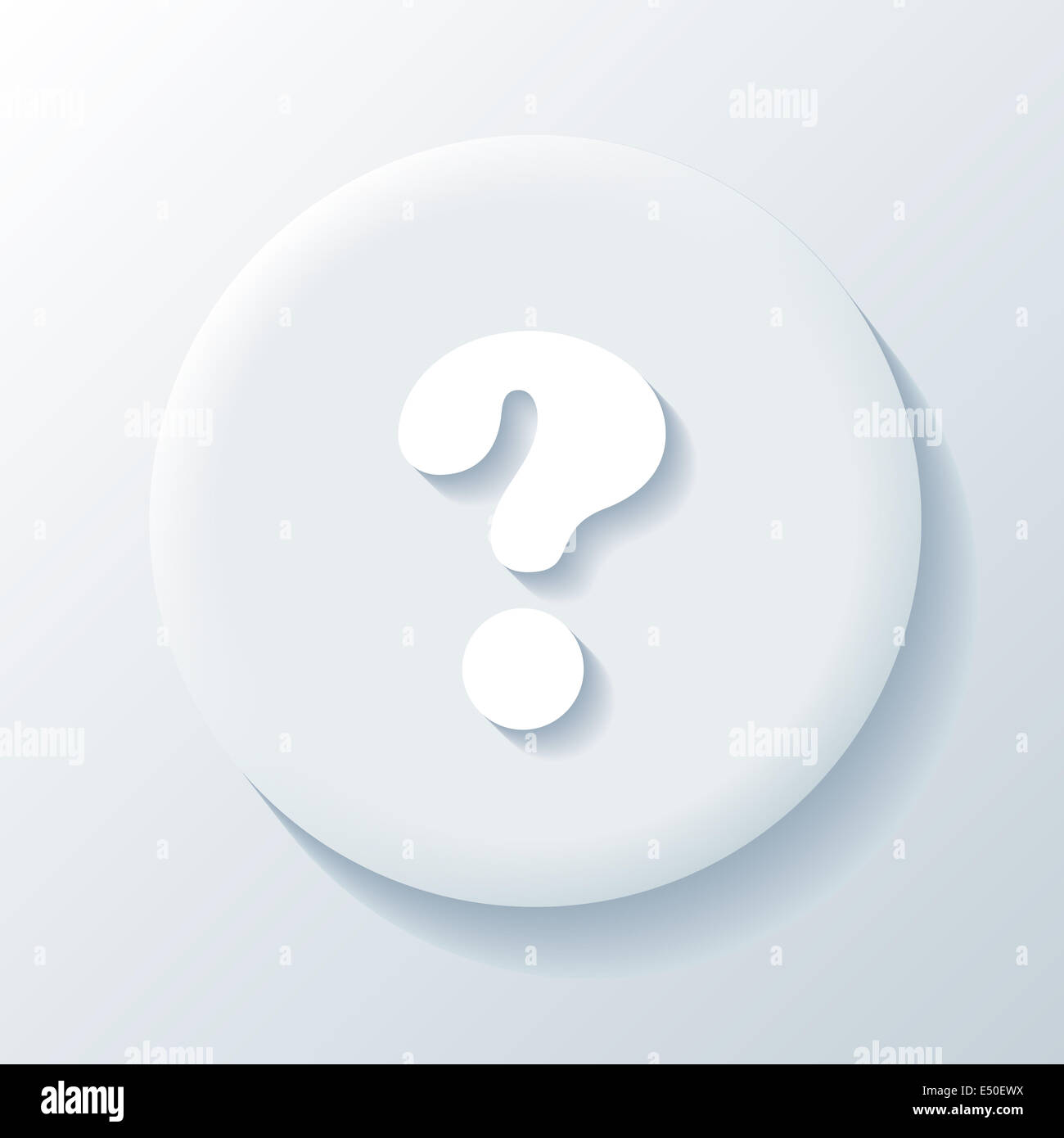 Question 3D Paper Icon Stock Photo - Alamy