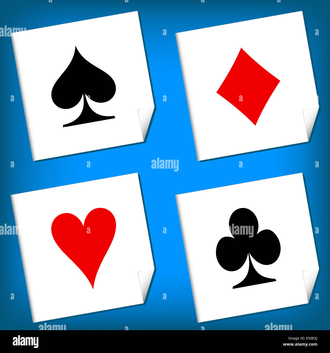 Playing card's signs Stock Photo - Alamy