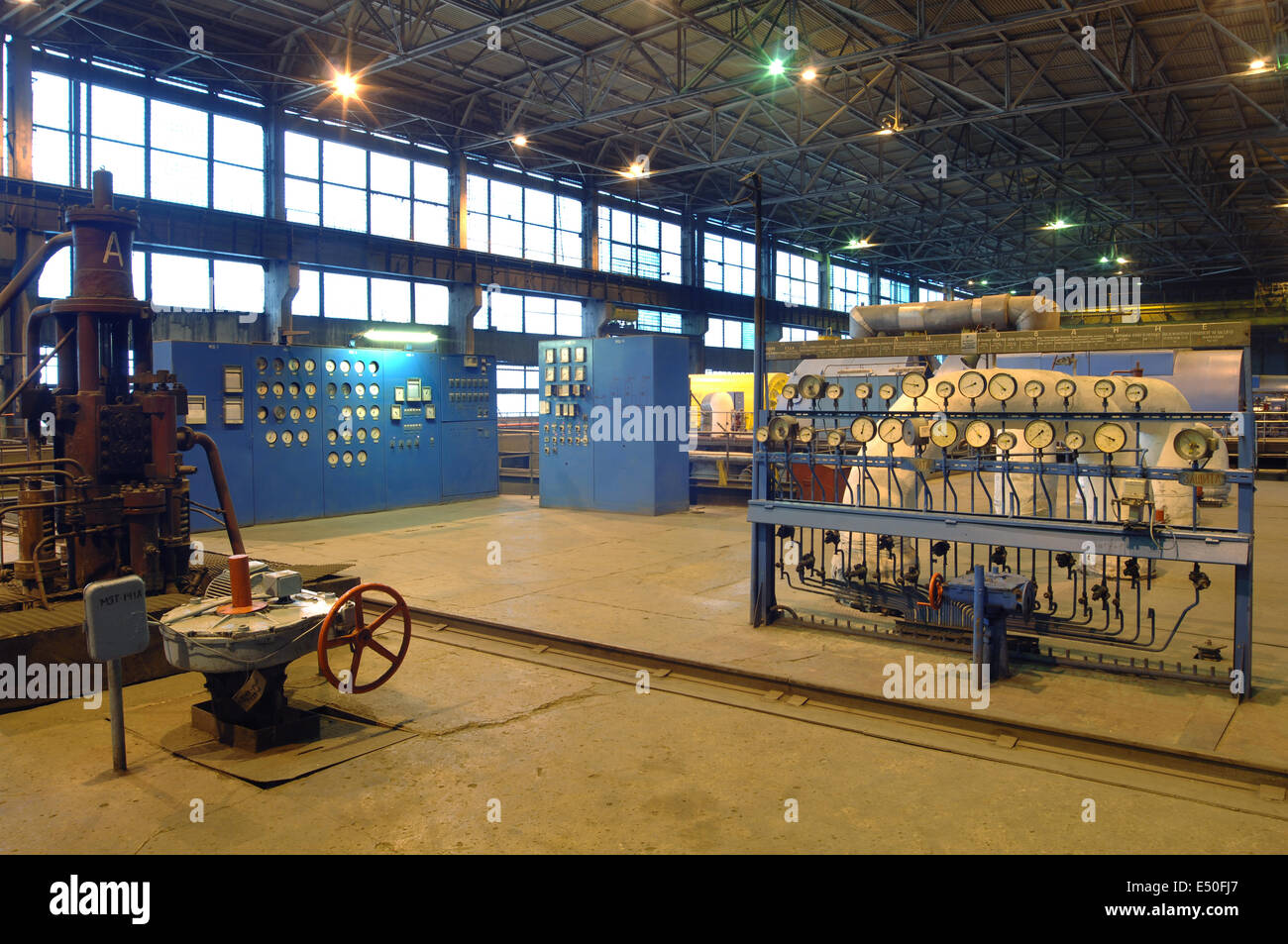 steam turbine on power plant Stock Photo - Alamy