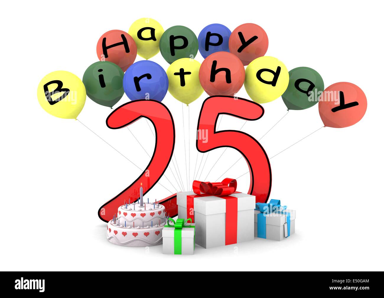 25 birthday cake Cut Out Stock Images & Pictures - Alamy