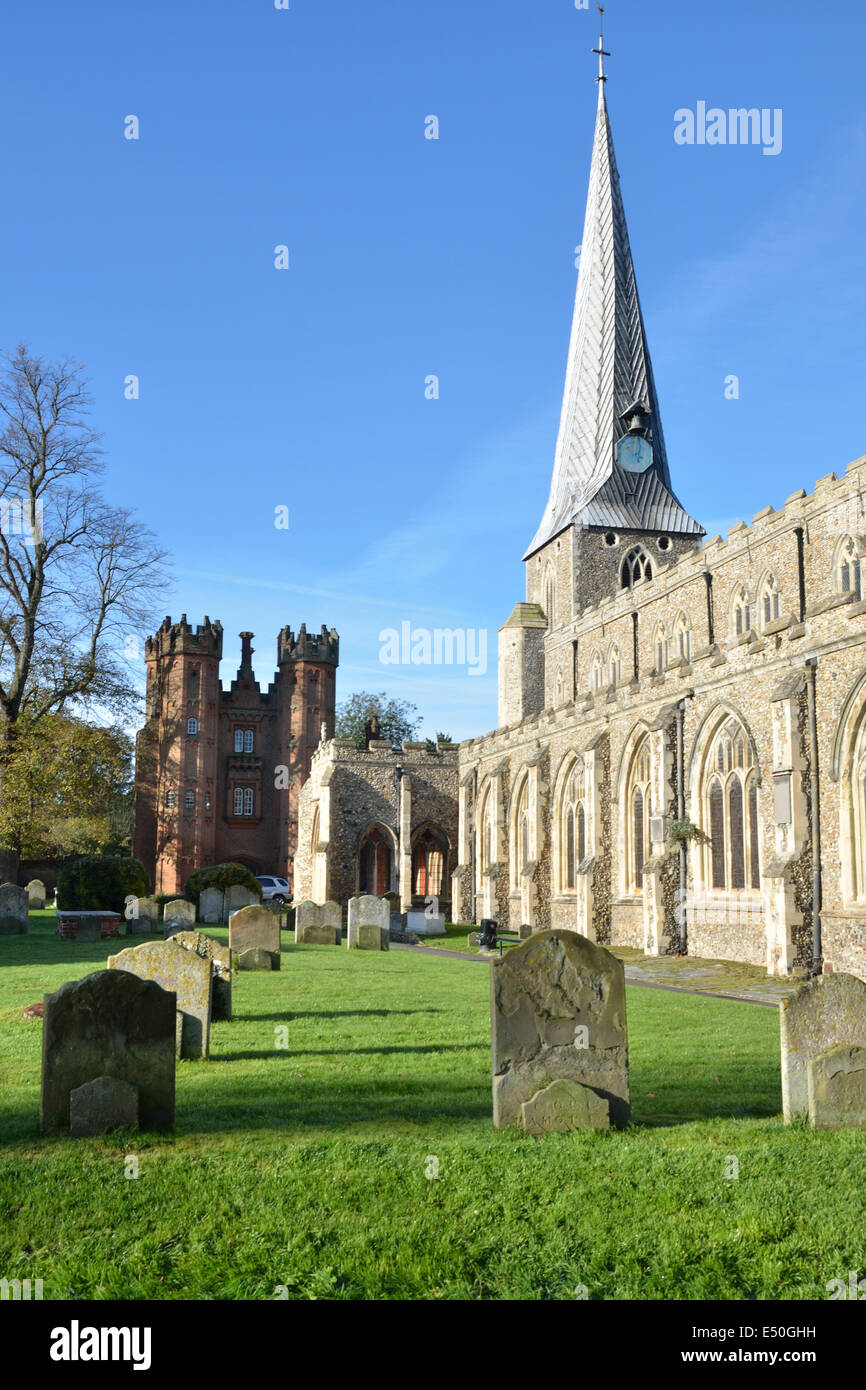 Hadleigh Church and Deanery Tower Stock Photo - Alamy