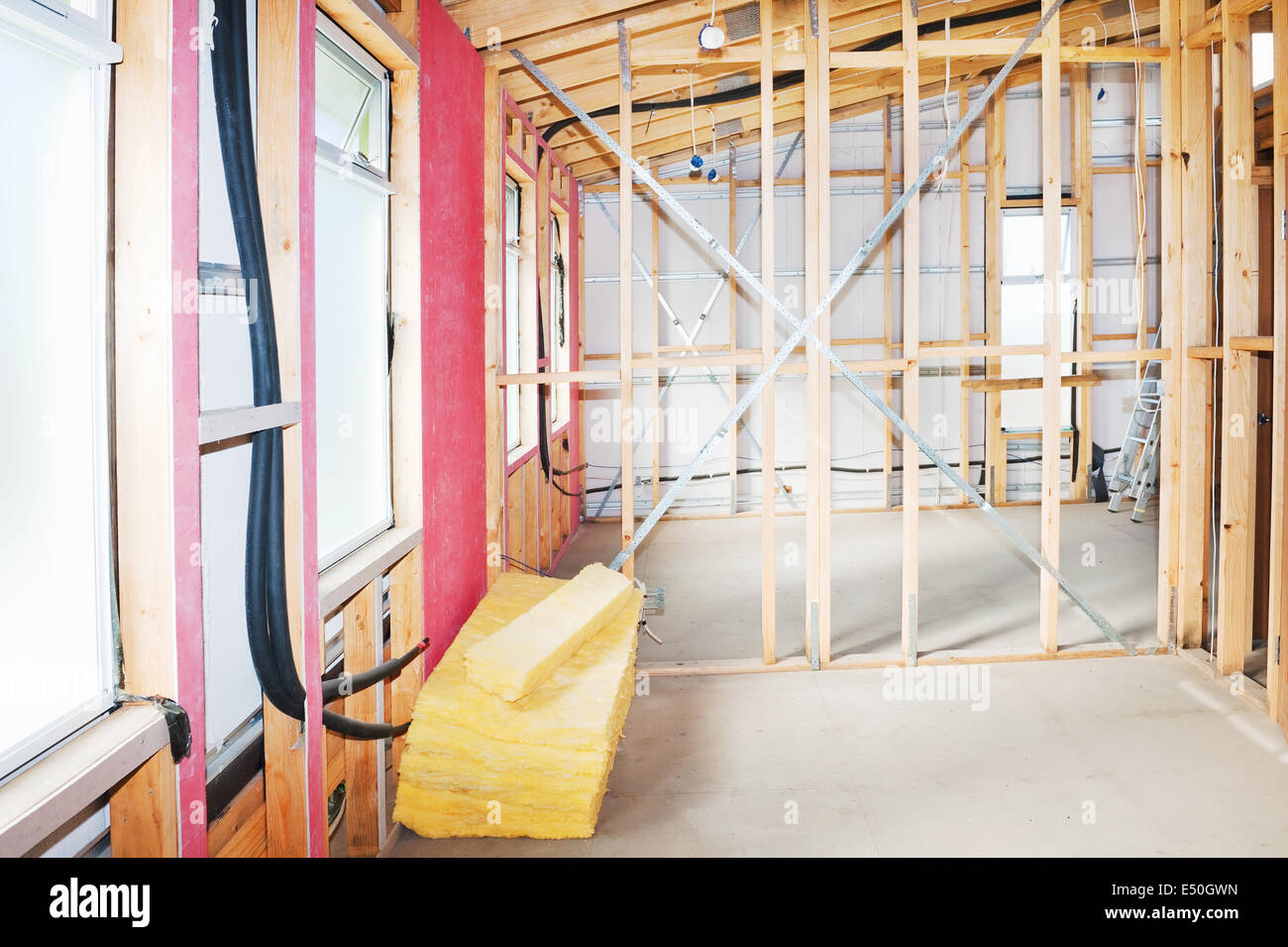Interior of construction home Stock Photo - Alamy