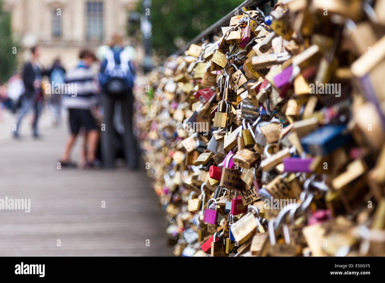Locks of Pont Des Arts in Paris, France - Love Bridge Stock Photo - Alamy