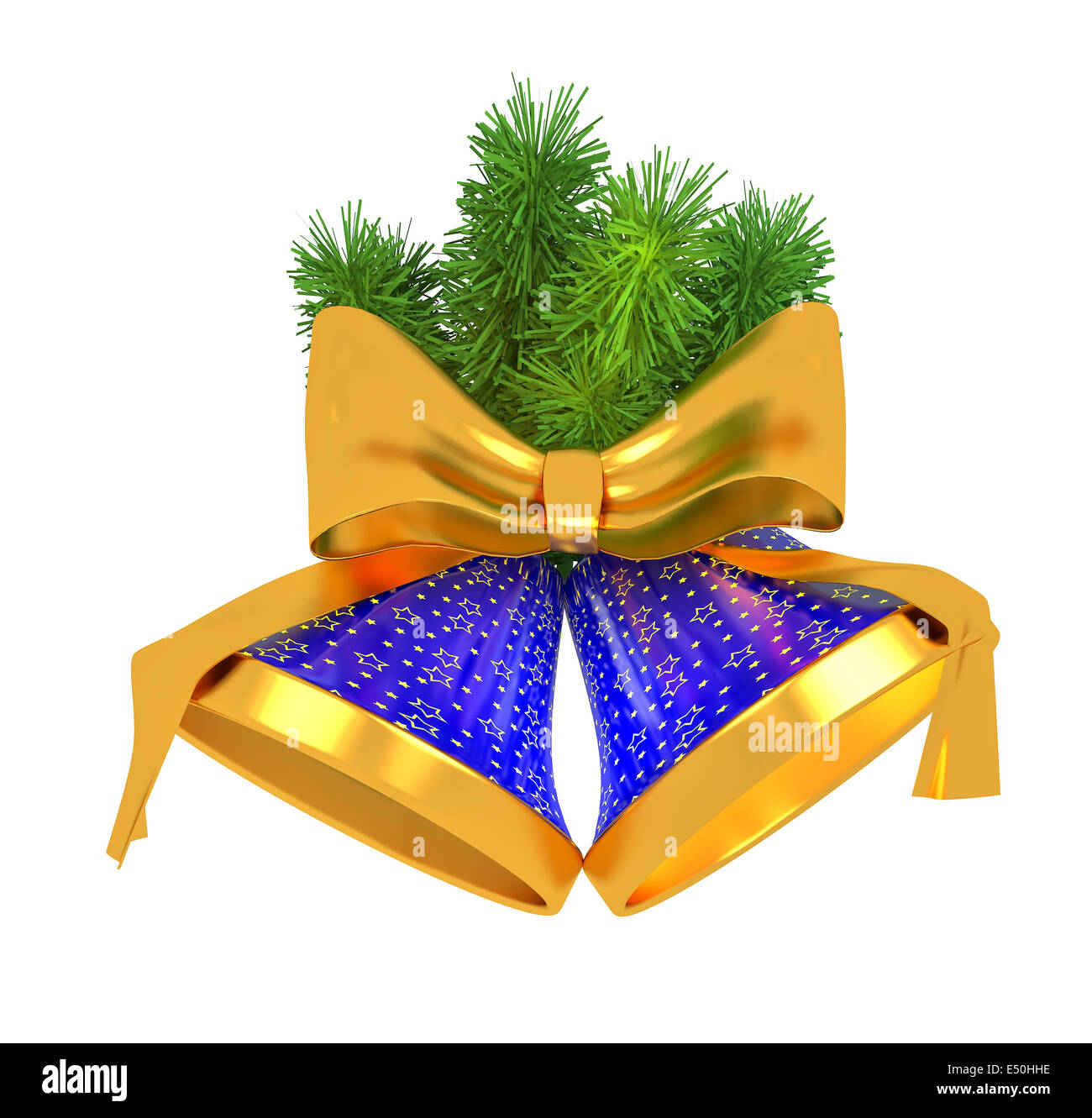 Blue bells with christmas tree Stock Photo - Alamy