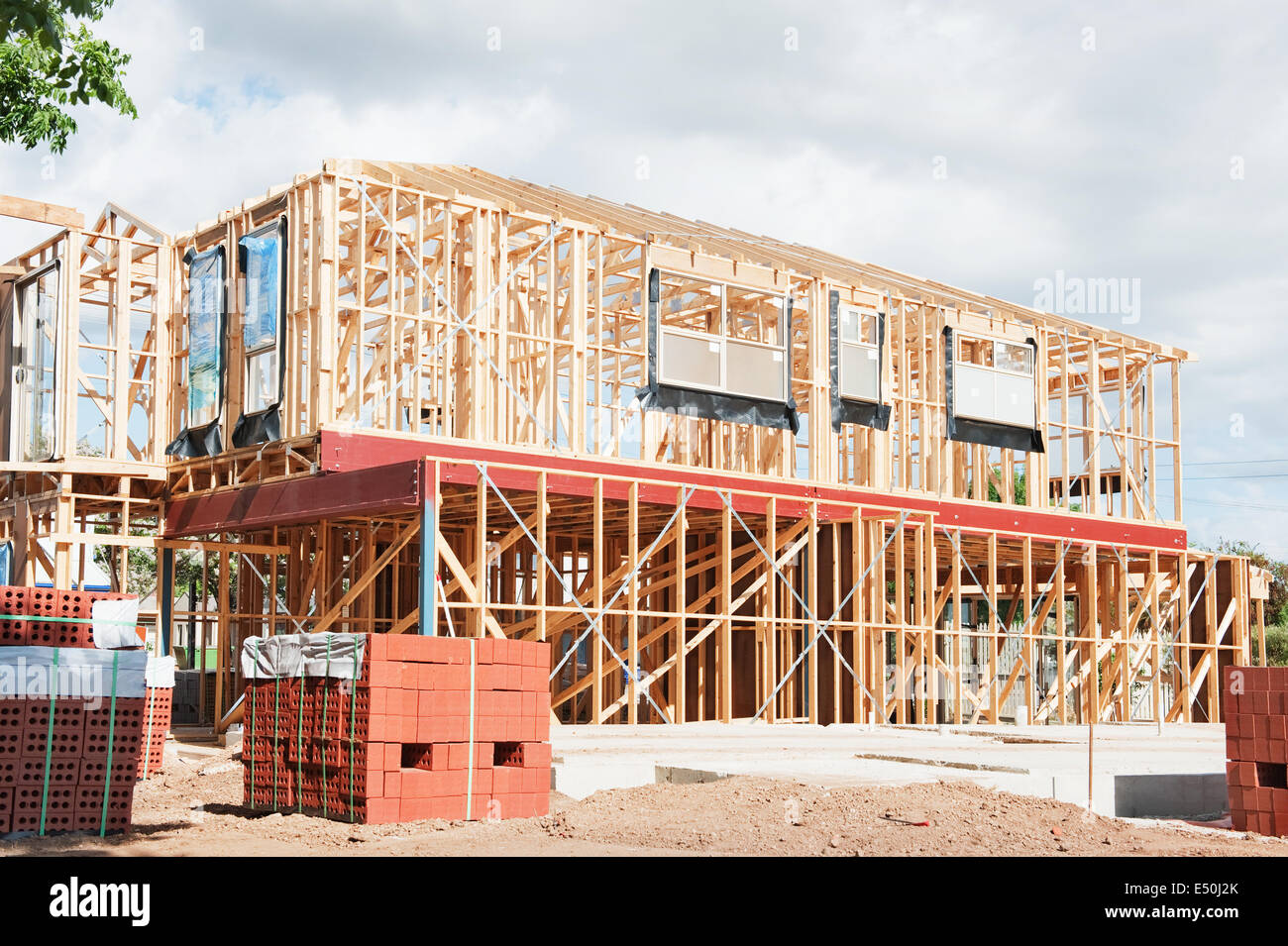 New home construction framing Stock Photo - Alamy