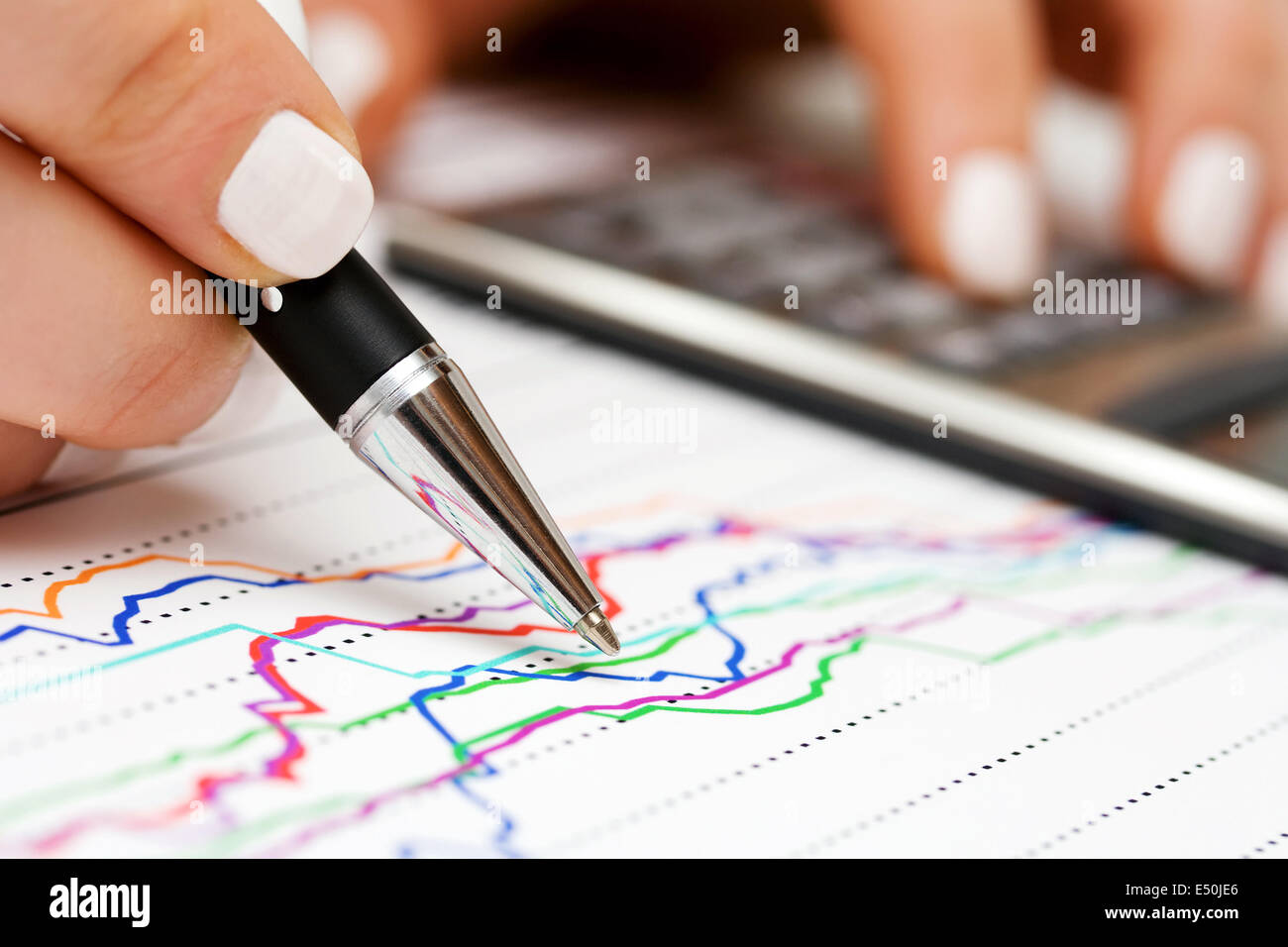 Financial graphs and charts analysis Stock Photo - Alamy