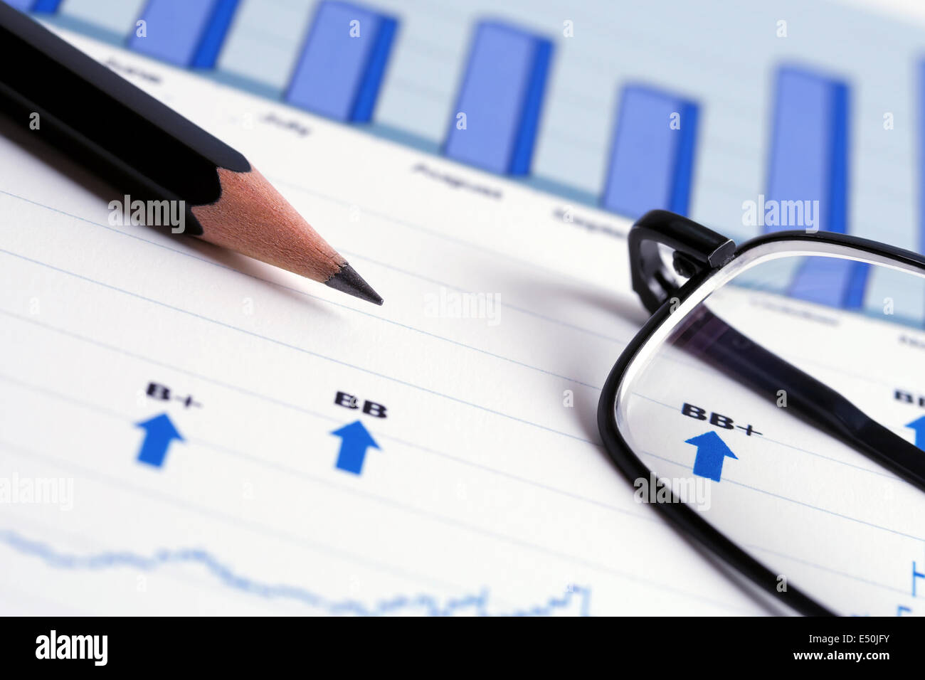 Financial graphs and charts analysis Stock Photo - Alamy