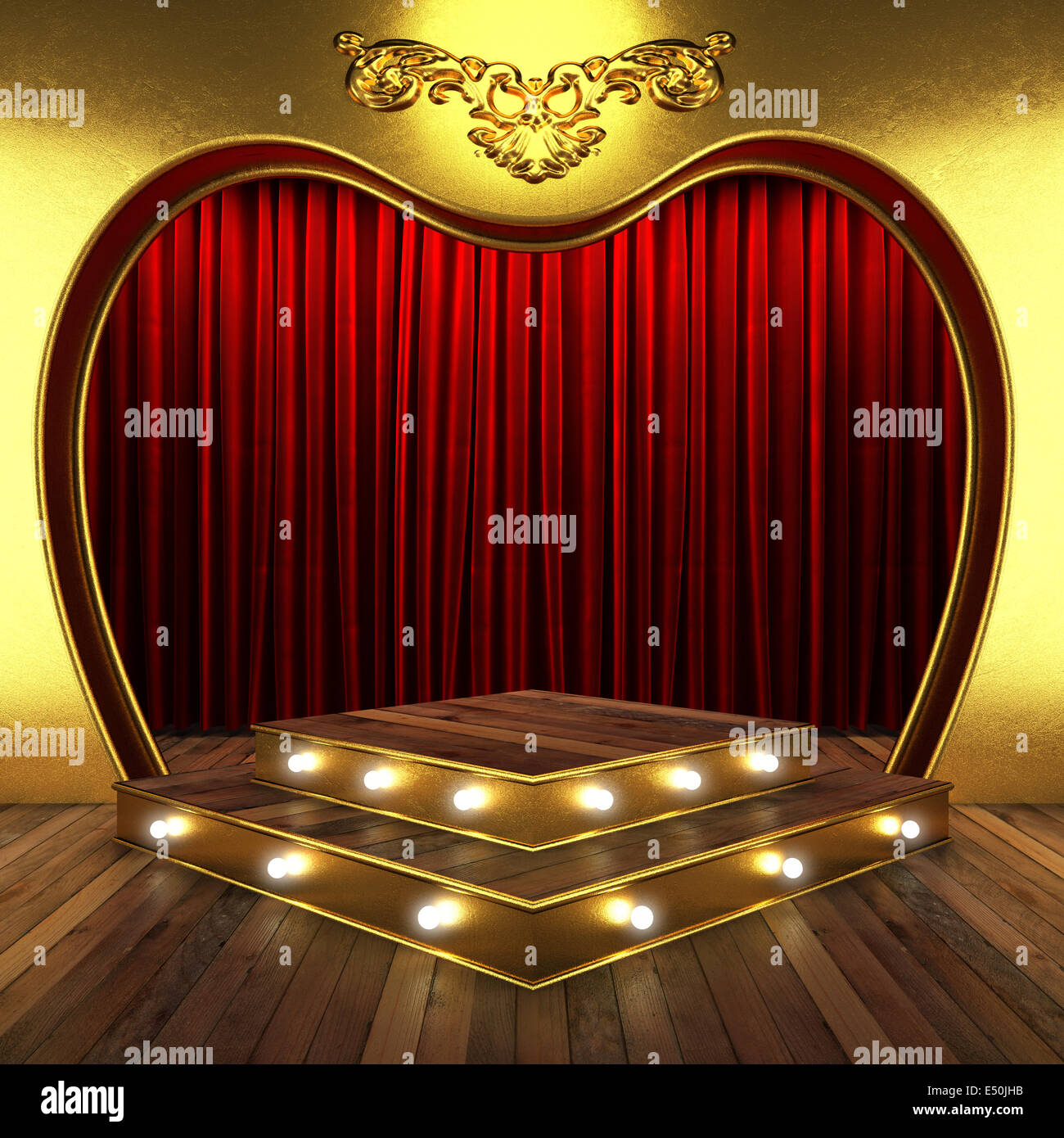 Stage curtain gold hi-res stock photography and images - Alamy