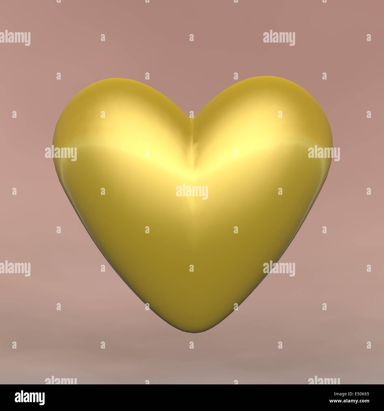 Golden heart - 3D render Stock Photo - Alamy