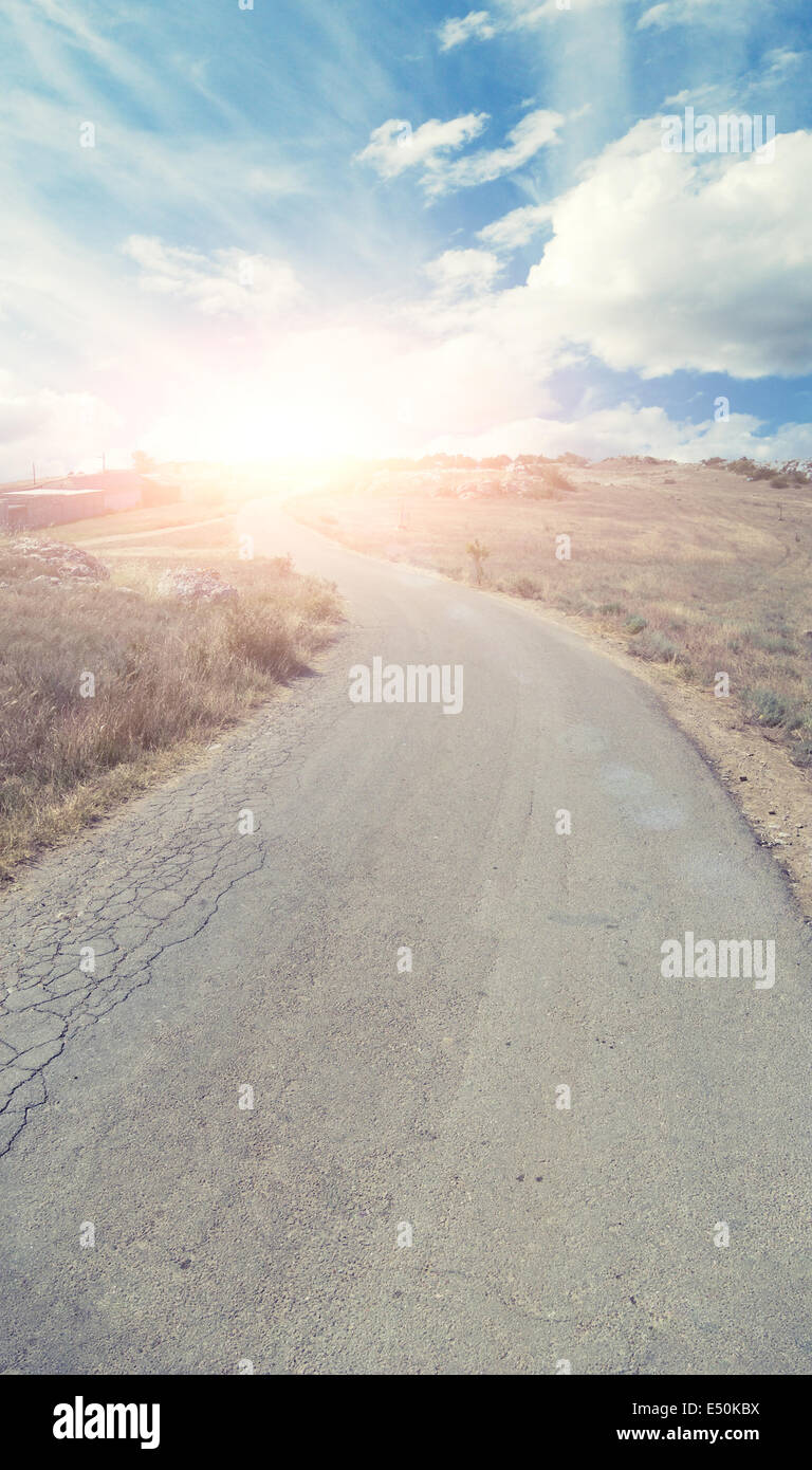 road and sunshine Stock Photo - Alamy
