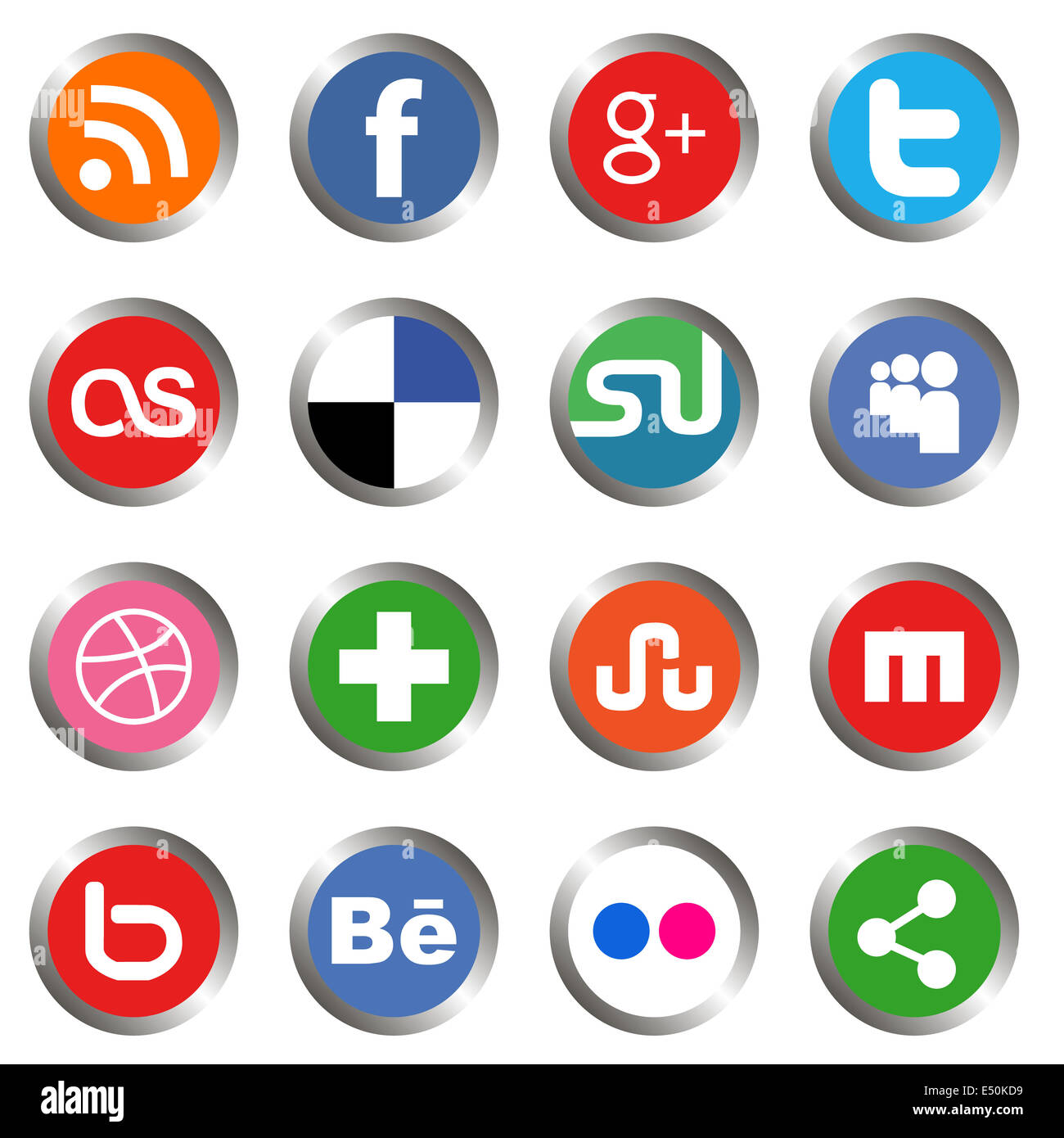 Social media icons Stock Photo - Alamy