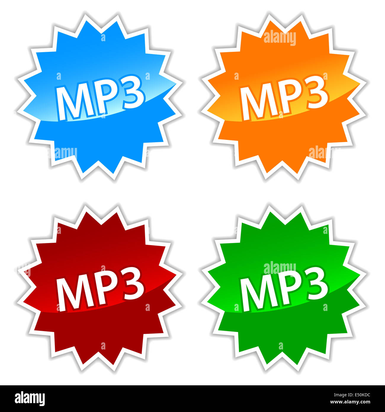 Mp3 icons set Stock Photo - Alamy