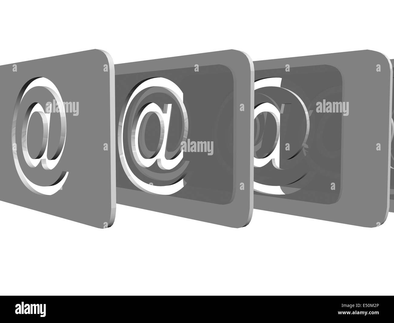 Email symbol´s illustration over white background Stock Photo - Alamy