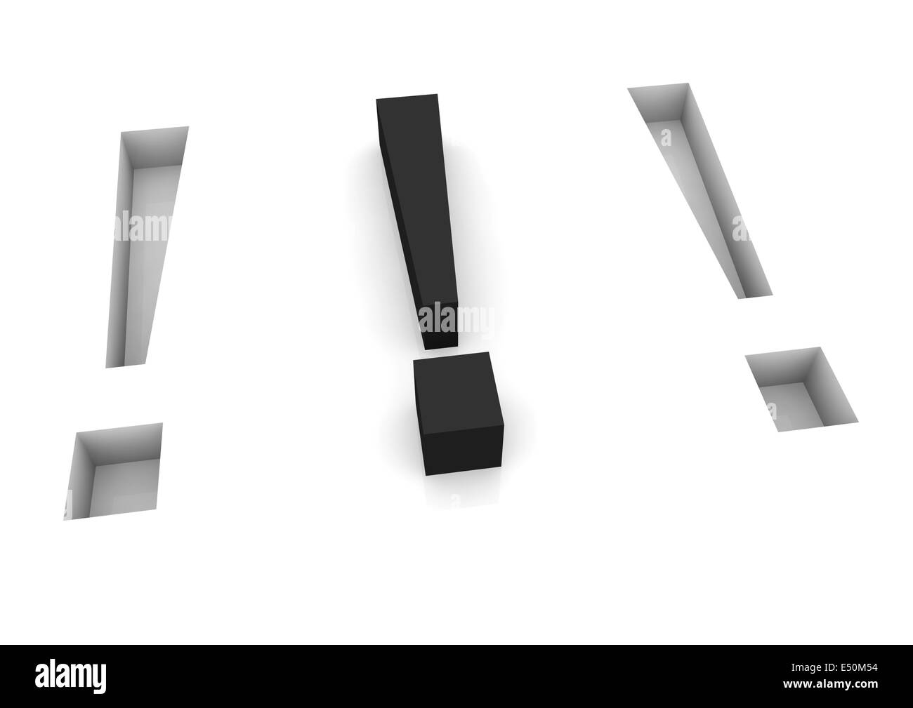 Exclamation point and question mark Black and White Stock Photos ...
