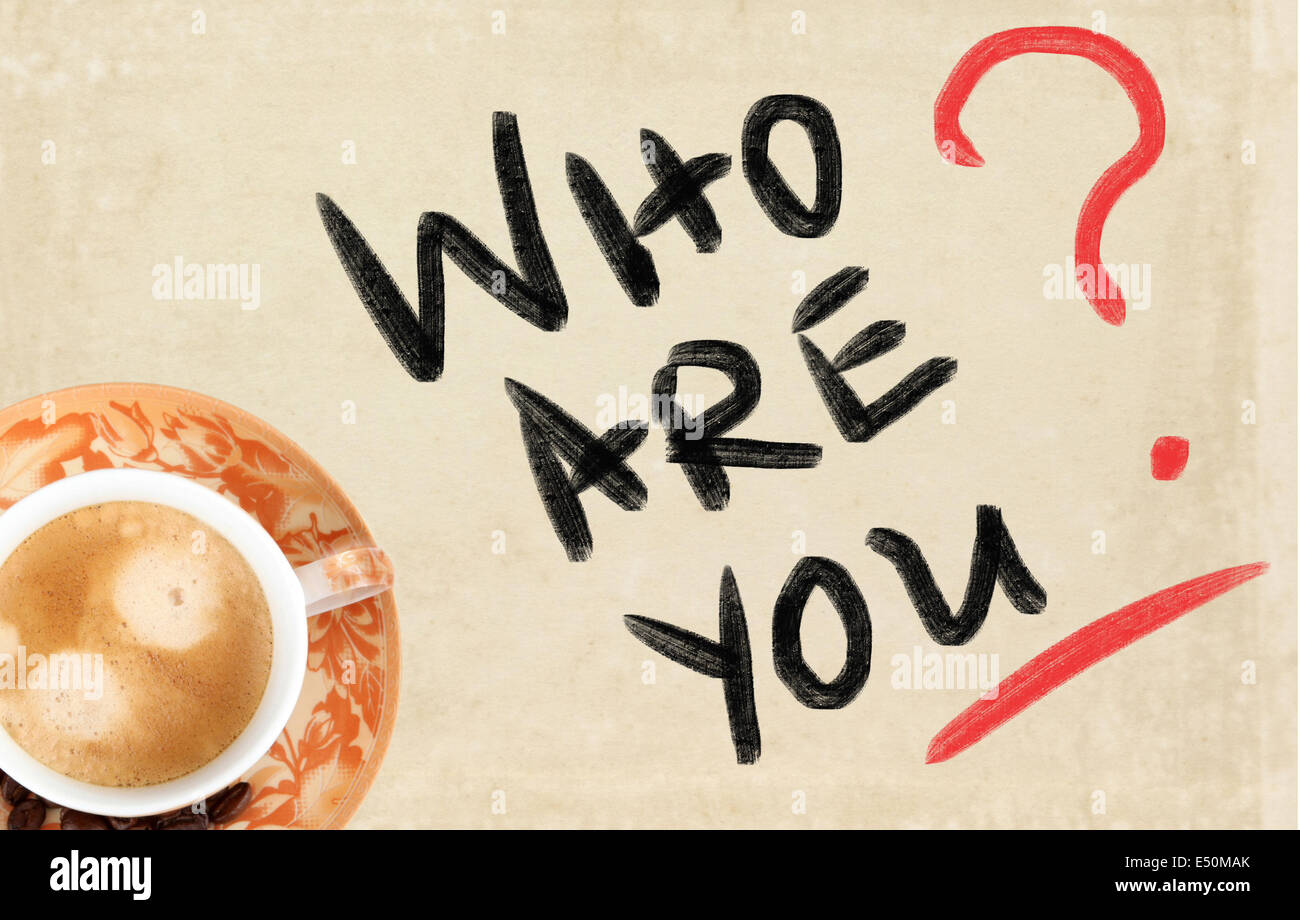 Who Are You Concept Stock Photo - Alamy