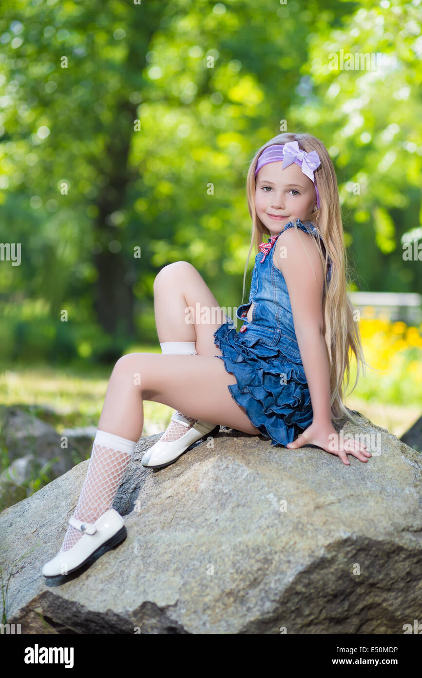 Pretty little girl Stock Photo - Alamy