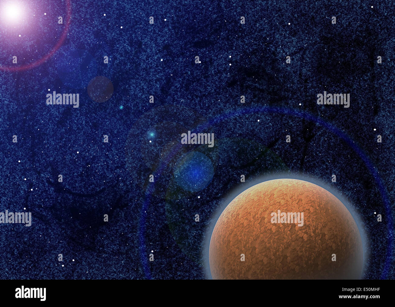 Mysterious planet in space as a concept Stock Photo - Alamy