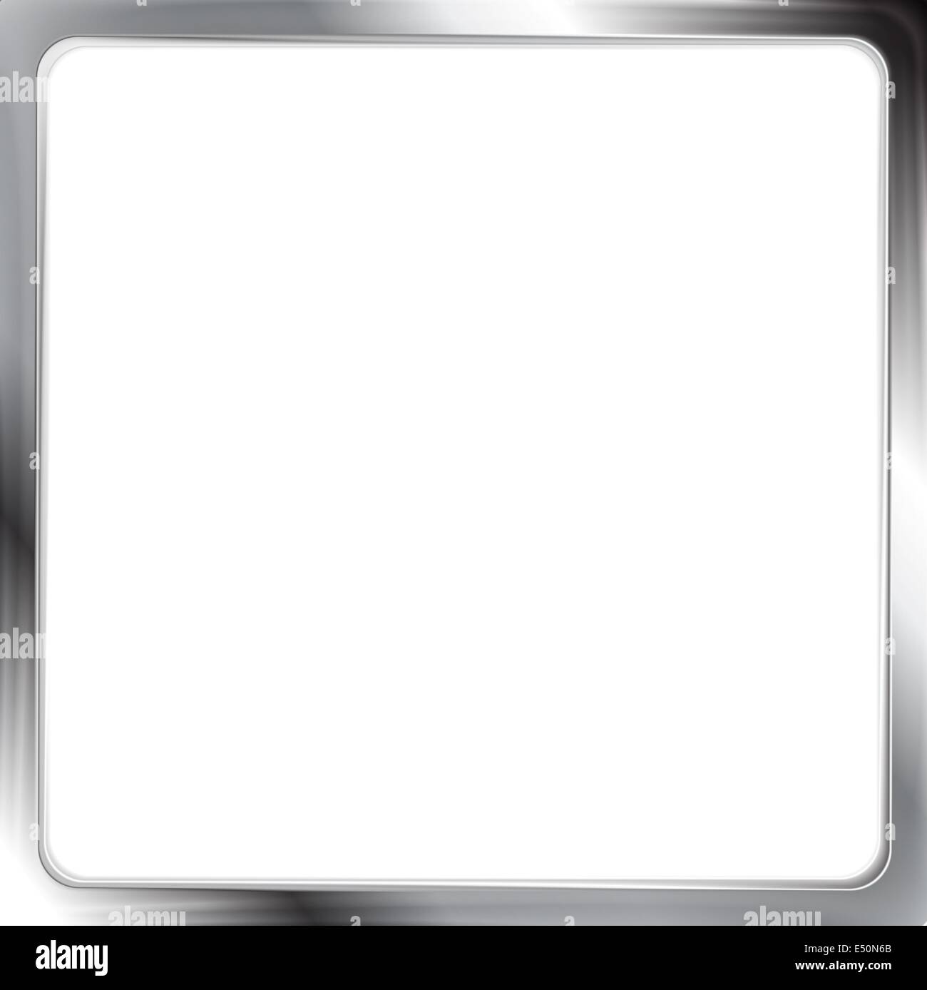 Abstract metallic silver frame Stock Photo - Alamy