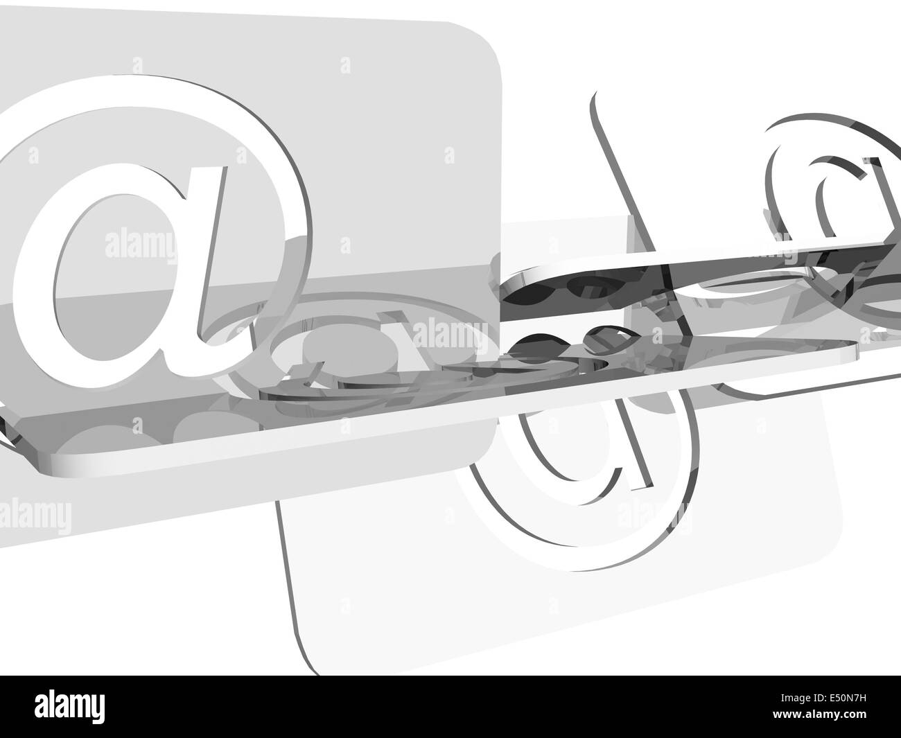 Email symbol´s illustration over white background Stock Photo - Alamy