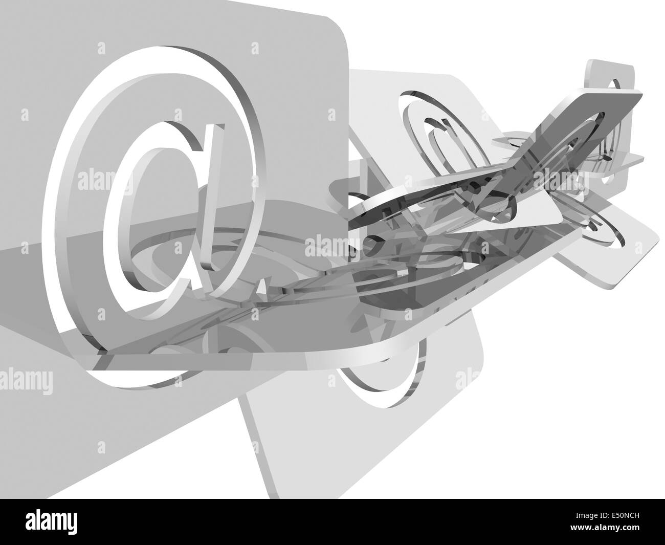 Email symbol´s illustration over white background Stock Photo - Alamy