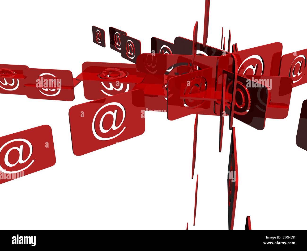 Email symbol´s illustration over white background Stock Photo - Alamy