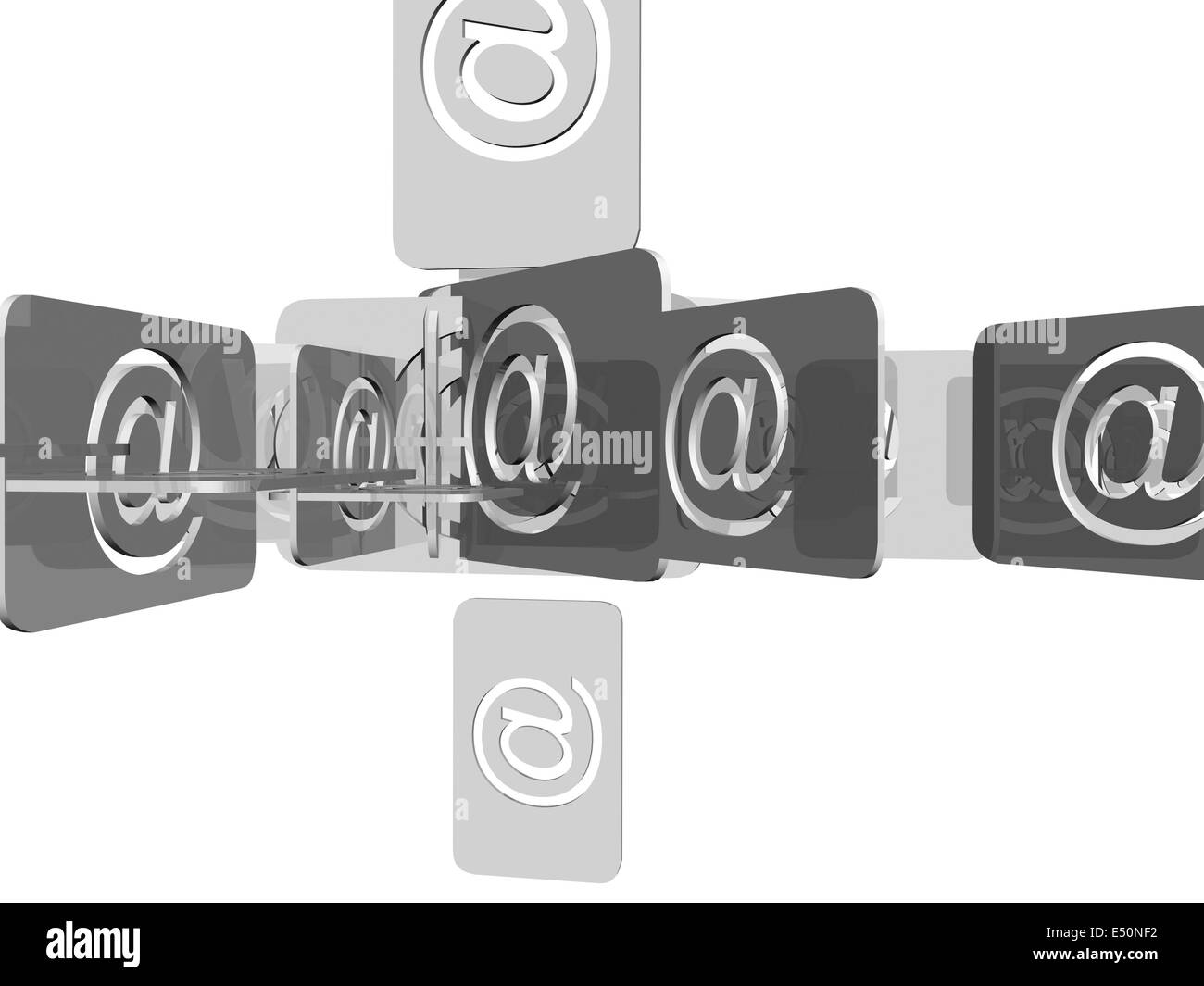 Email symbol´s illustration over white background Stock Photo - Alamy