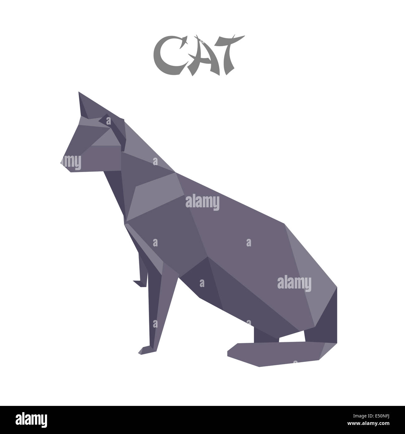 Cat origami Cut Out Stock Images & Pictures - Alamy