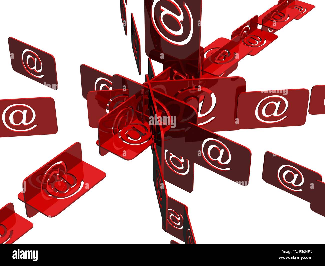 Email symbol´s illustration over white background Stock Photo - Alamy