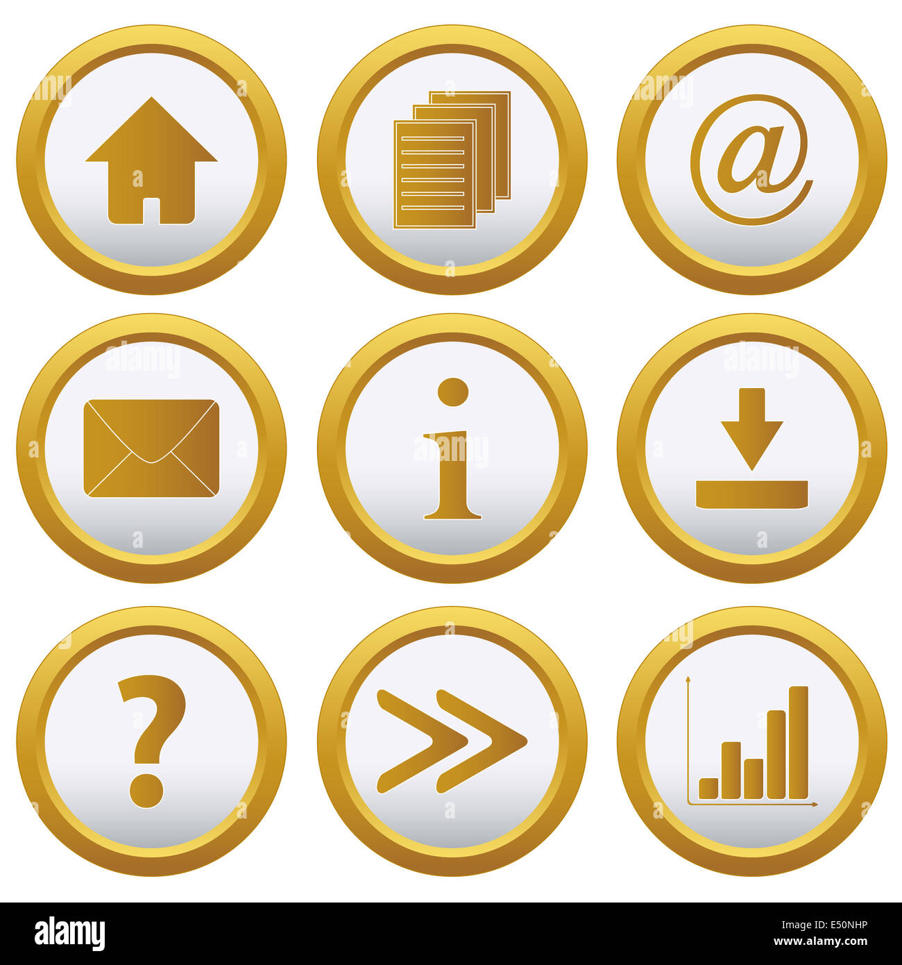 Gold download sign hi-res stock photography and images - Alamy