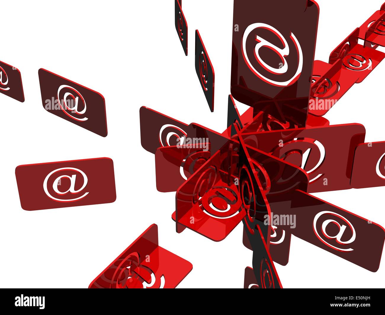 Email symbol´s illustration over white background Stock Photo - Alamy