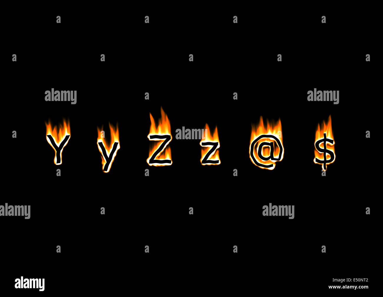 Fire alphabet letters hi-res stock photography and images - Alamy