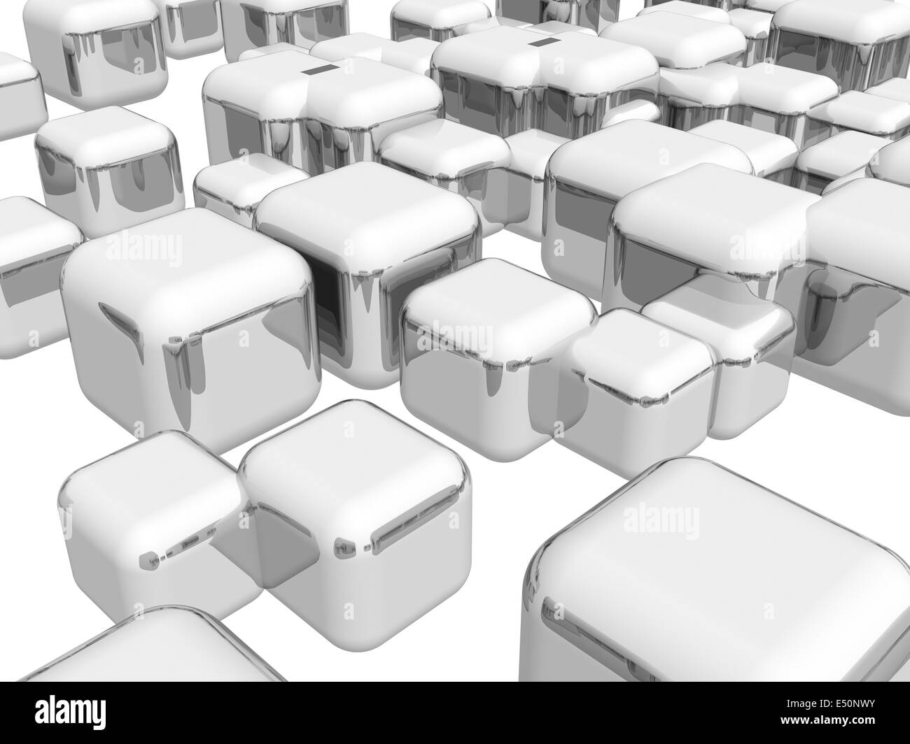 Cube´s illustration over white background Stock Photo - Alamy