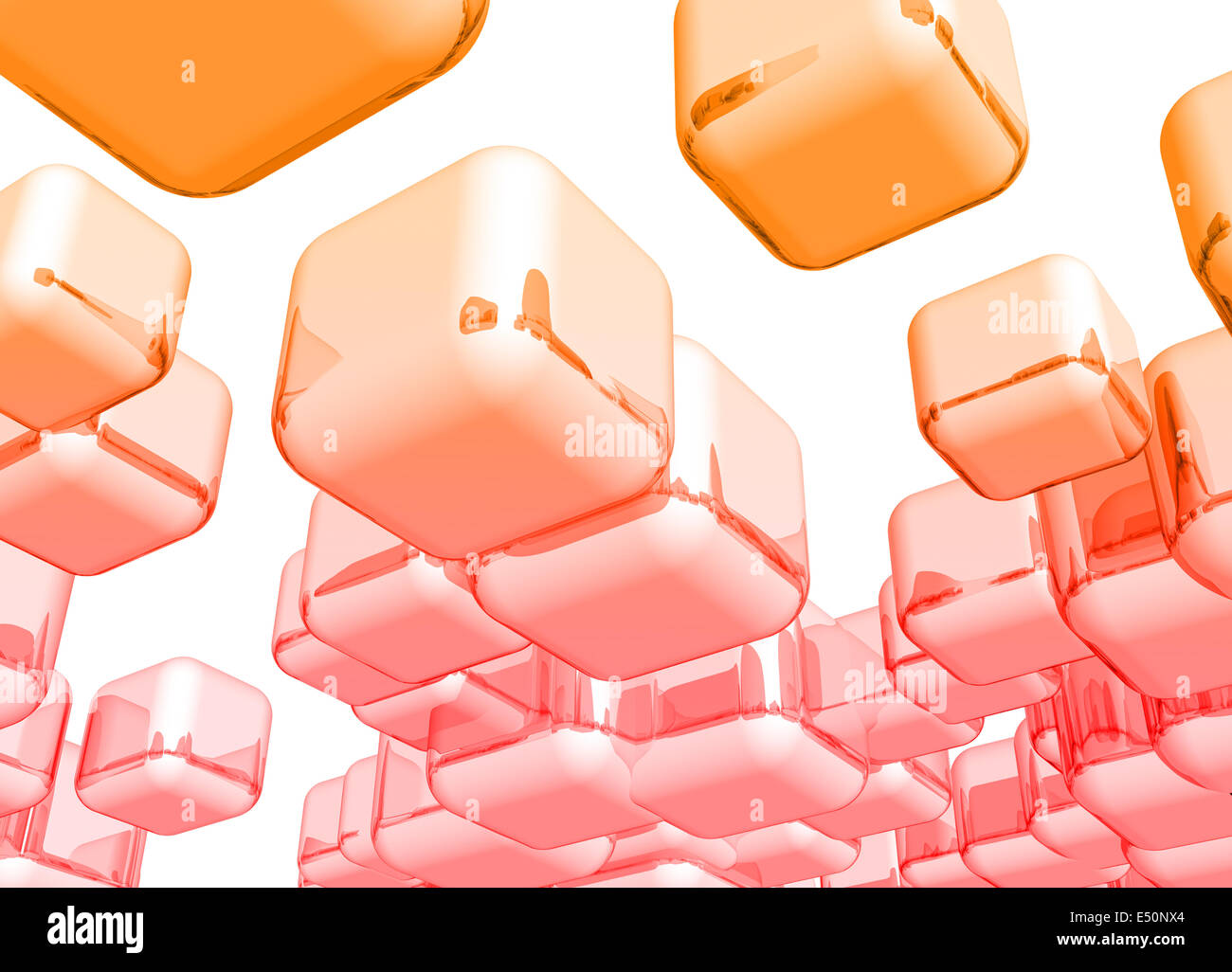 Cube´s illustration over white background Stock Photo - Alamy