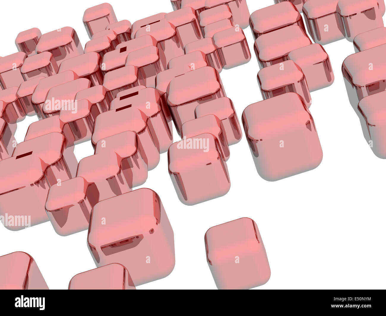 Cube´s illustration over white background Stock Photo - Alamy