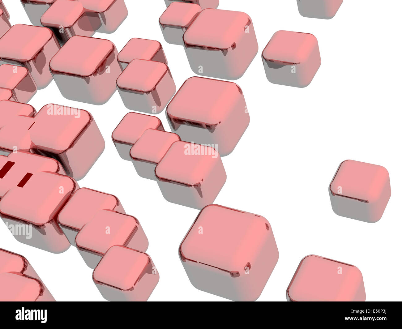 Cube´s illustration over white background Stock Photo - Alamy