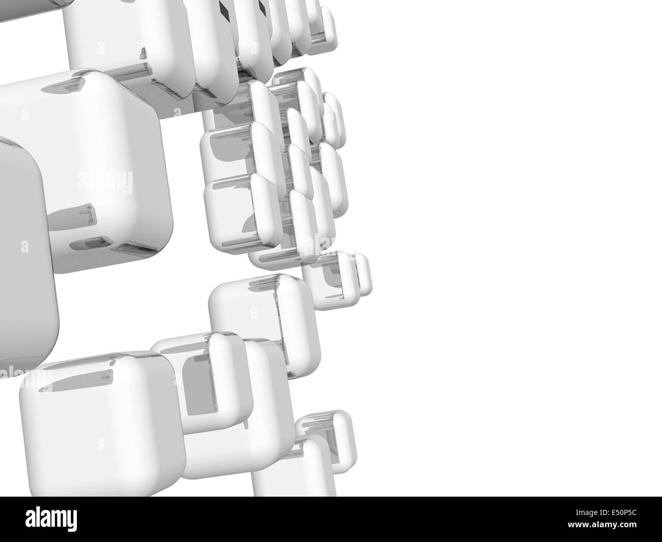 Cube´s illustration over white background Stock Photo - Alamy