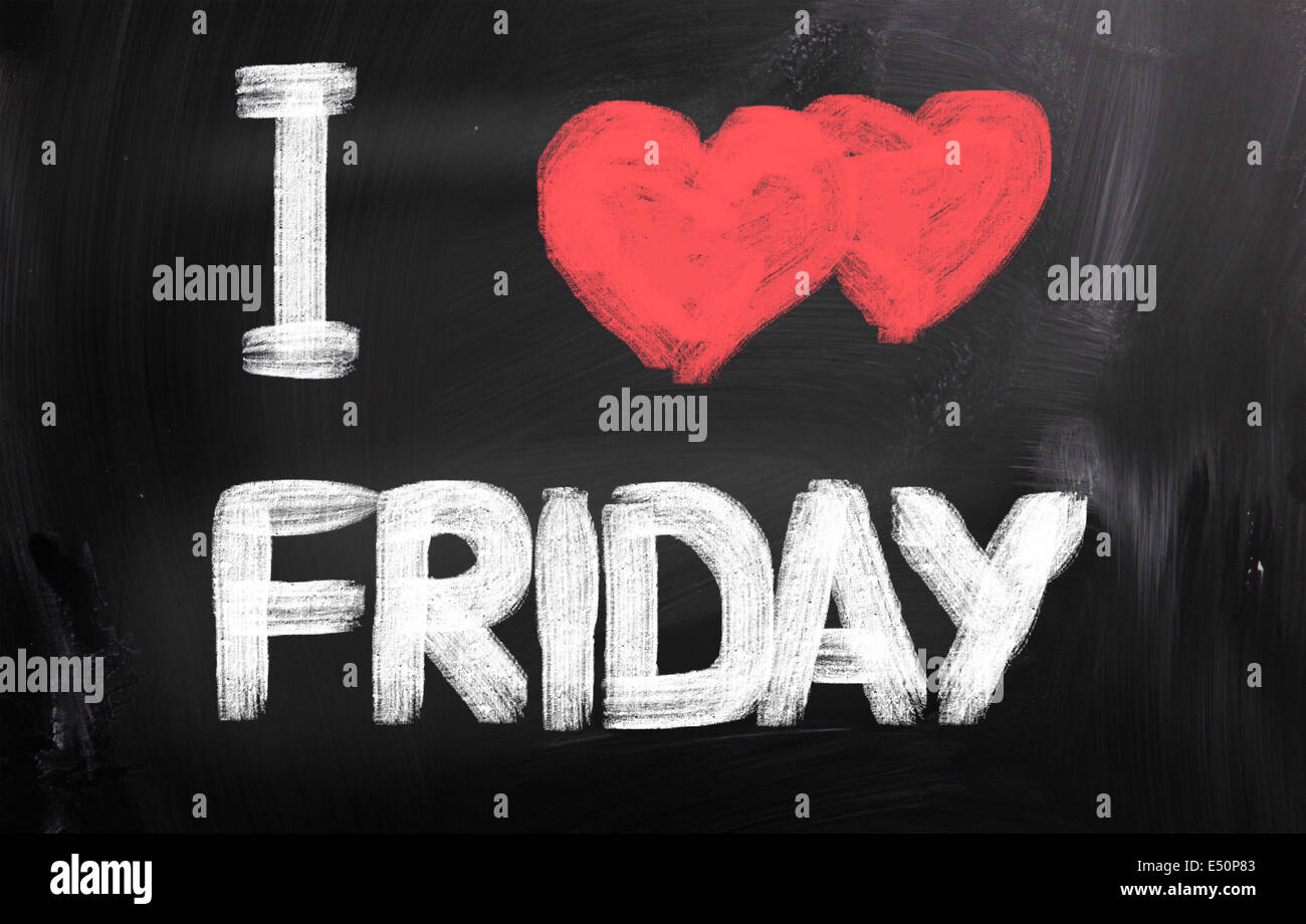 I Love Friday Concept Stock Photo - Alamy