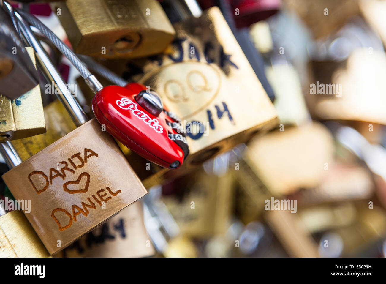 Locks of Pont Des Arts in Paris, France - Love Bridge Stock Photo - Alamy