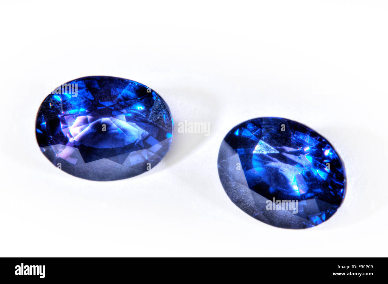 Blue diamonds isolated on white background Stock Photo - Alamy