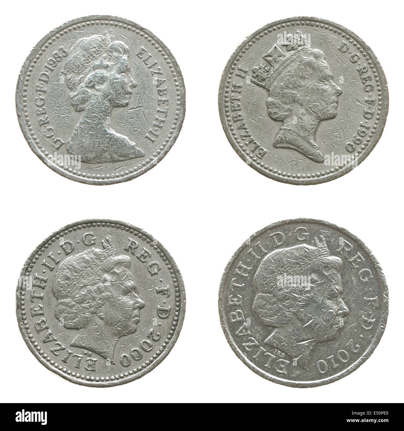 British one pound coin 1983 hi-res stock photography and images - Alamy