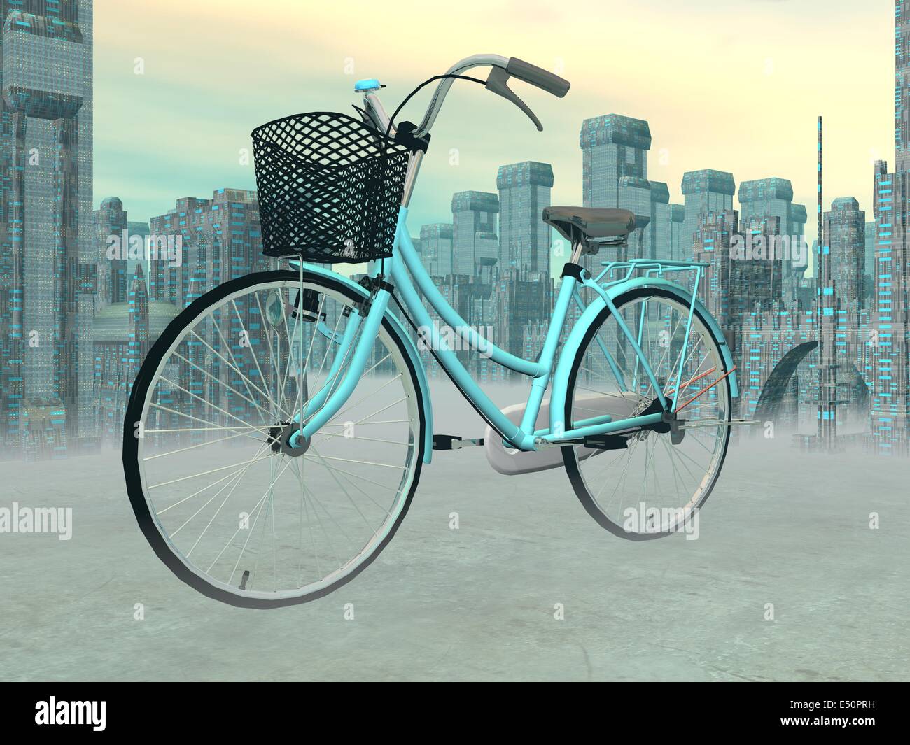 City bike - 3D render Stock Photo - Alamy