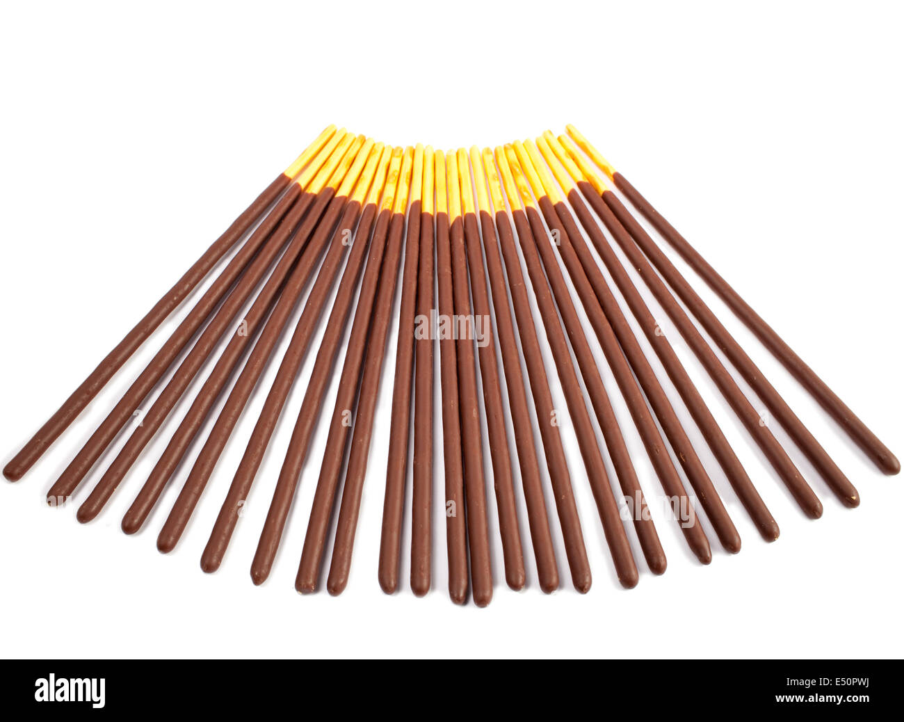 Chocolate sticks on a saucer- Japanese sweet Stock Photo - Alamy
