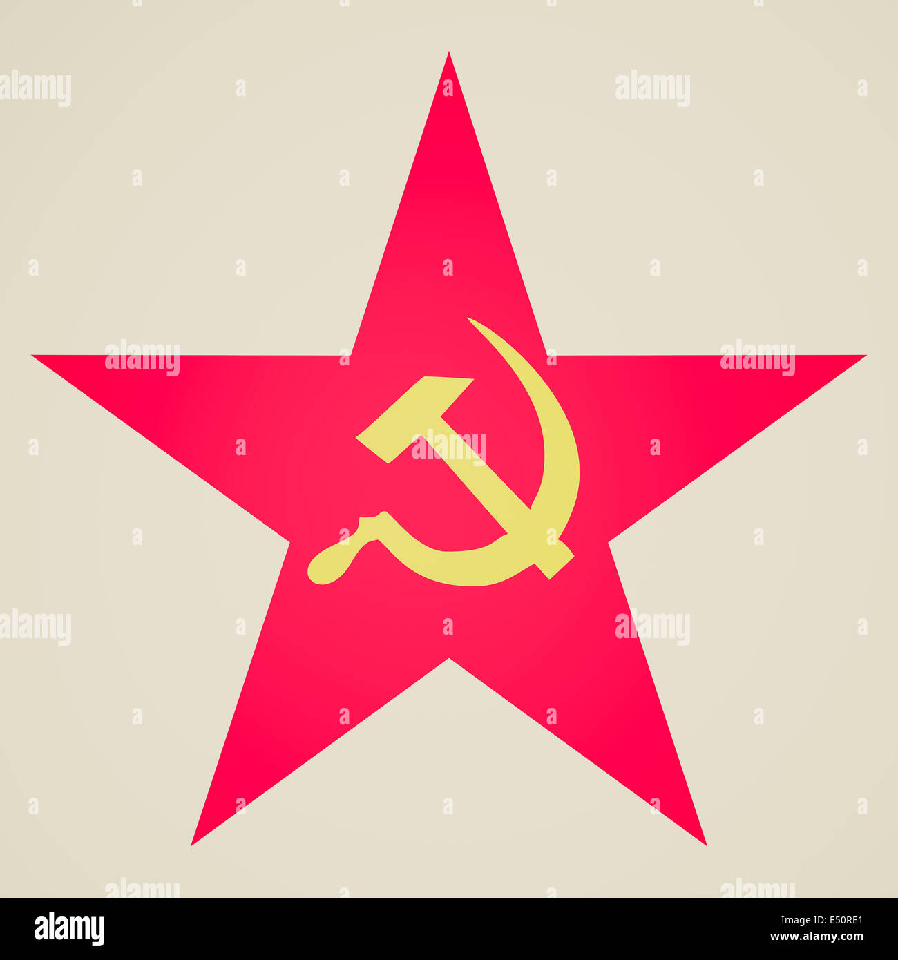Vintage look Communist star Stock Photo - Alamy